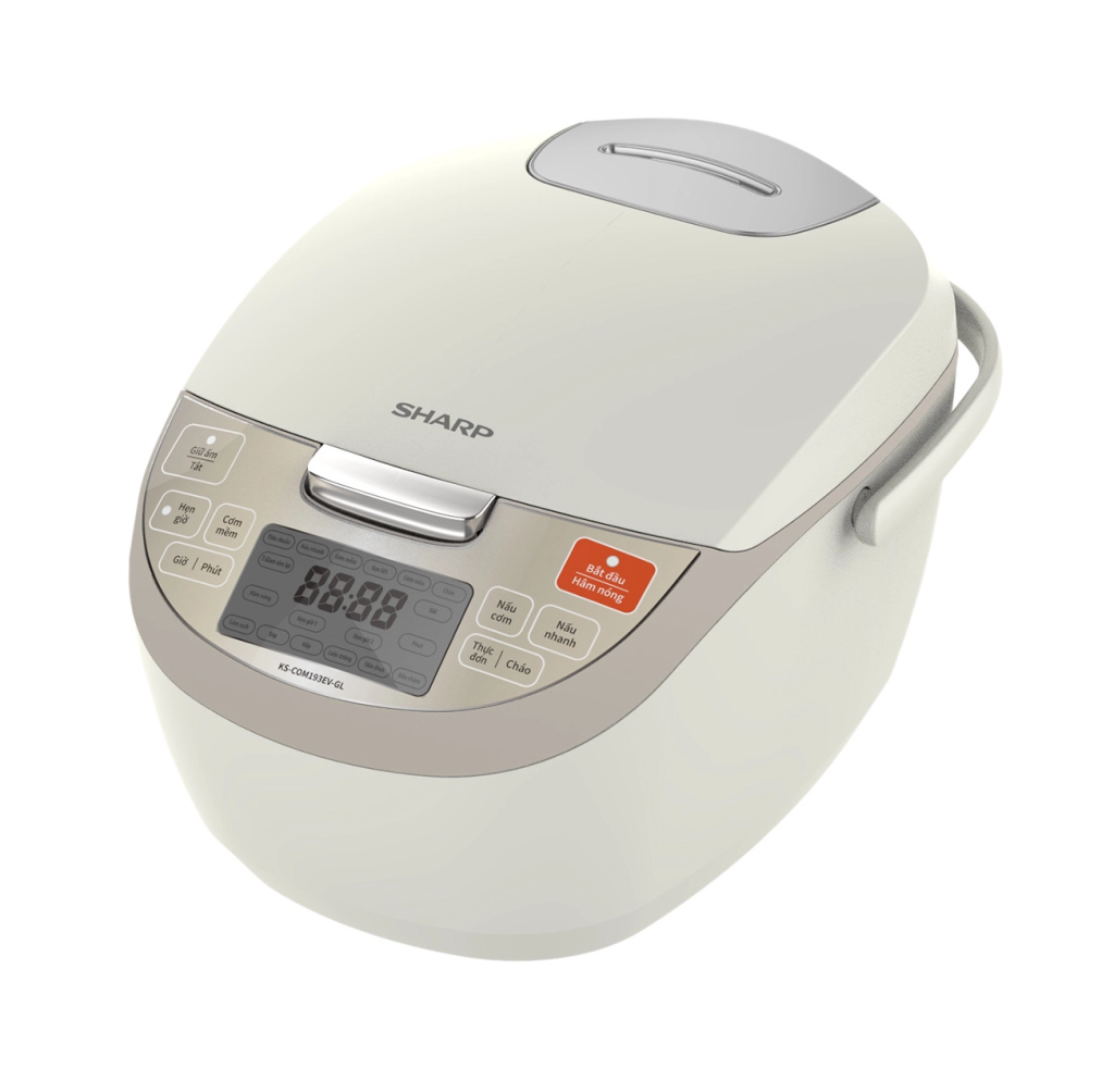 Nồi cơm điện tử Sharp KS-COM193EV-GL - NPP Thiết Bị Điện Thanh Châu